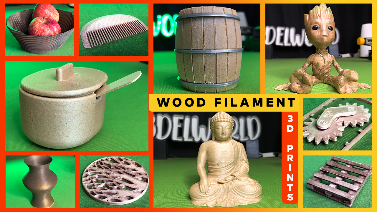 Top 3d prints from wood - 3DELWORLD