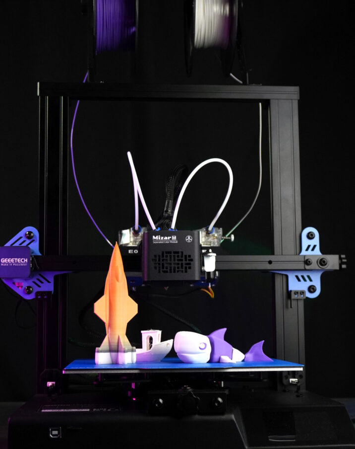 Geeetech Mizar M Dual Extruder Multi Color 3D Printer - 3DELWORLD